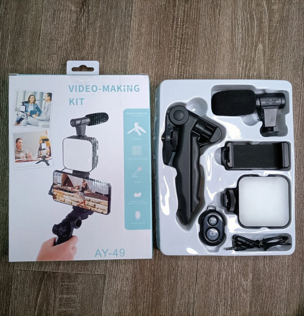 Cyke Selfie Stick Stand Microphone Lighting Tripod Phone Handheld Bracket Bluetooth Remote Video ...