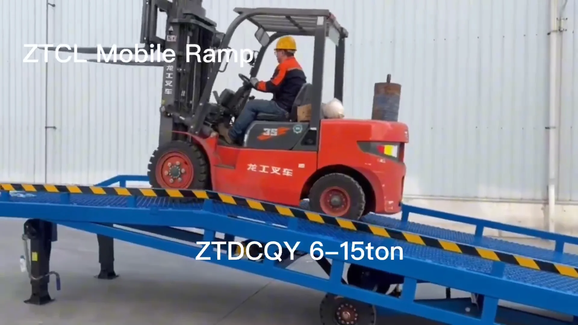 10ton Capacity Mobile Loading Ramp Manual Yard Ramp Truck Ramp With ...