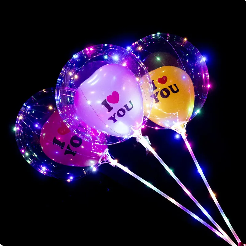 Cartoon Bobo Ballon 20 Inch Led Bobo Balloons Lights Up For Christmas ...