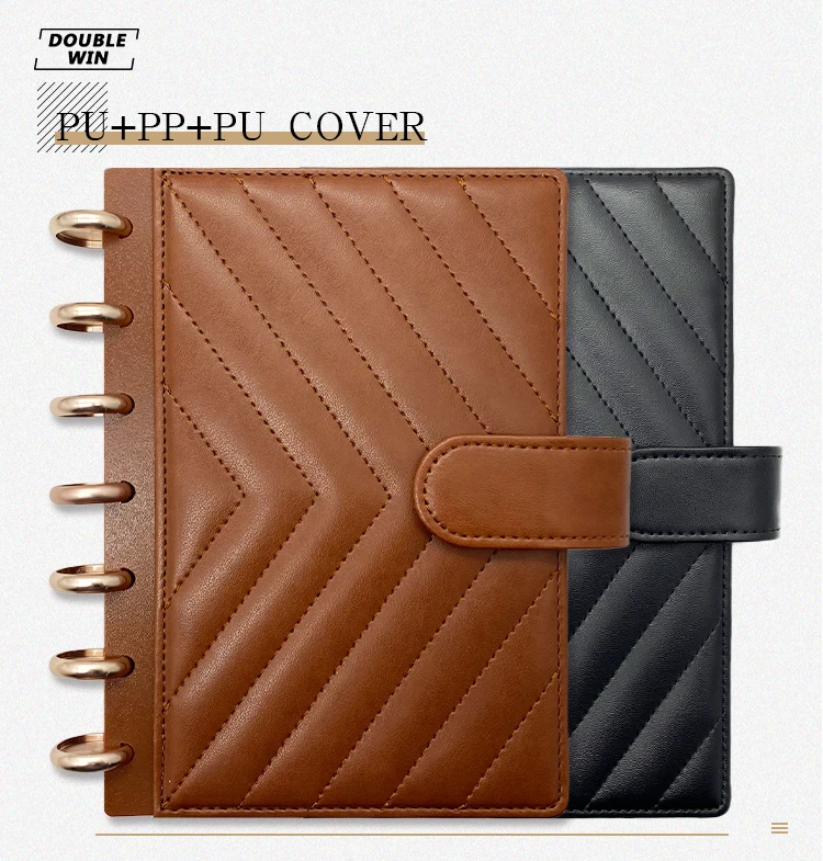 Custom Pu PP Leather Disc Binding for Discbound Planner