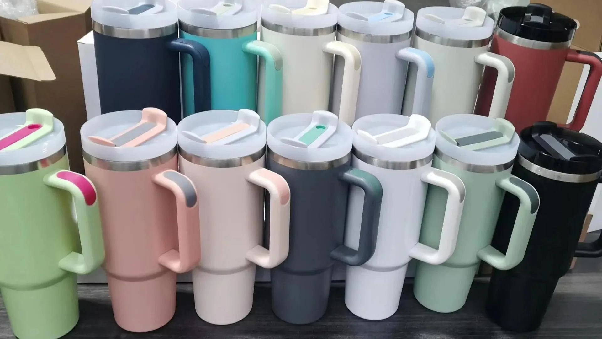 Custom Reusable Coffee Cup Stainless Steel Modern Tumbler 40oz Engraved ...