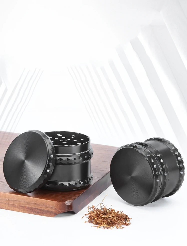 Ky 60mm Manual Tobacco Grinders Smoking 4-layer Zinc Alloy Smoke Spice ...