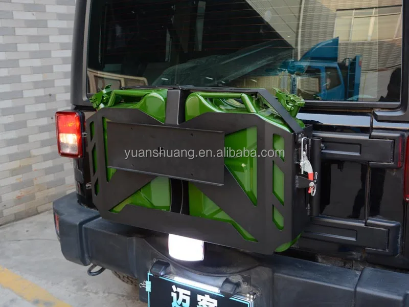 Spare Tire Rack Fuel Tank Carrier For Jeep Wrangler Jk 2007+ Car ...