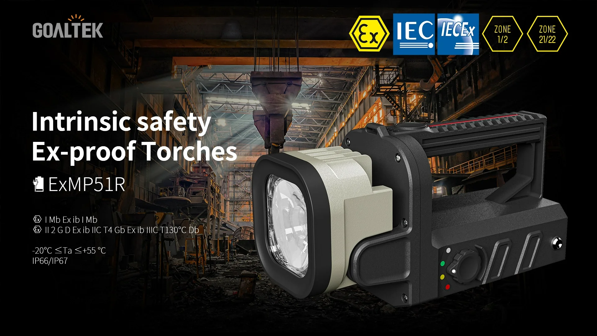 Atex Portable Lighting Explosion Proof Handheld Light Intrinsically ...