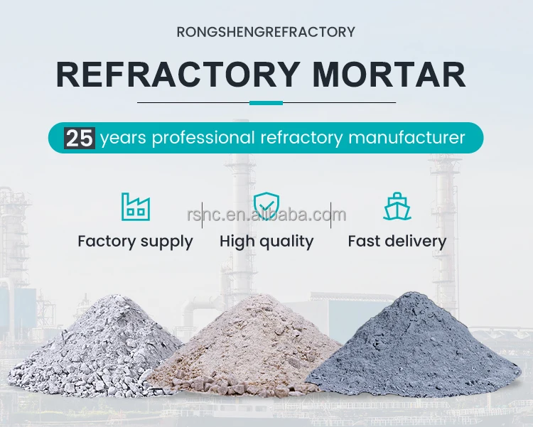 High Temperature Insulation Cement Binder Dense Mortar Refractory for ...