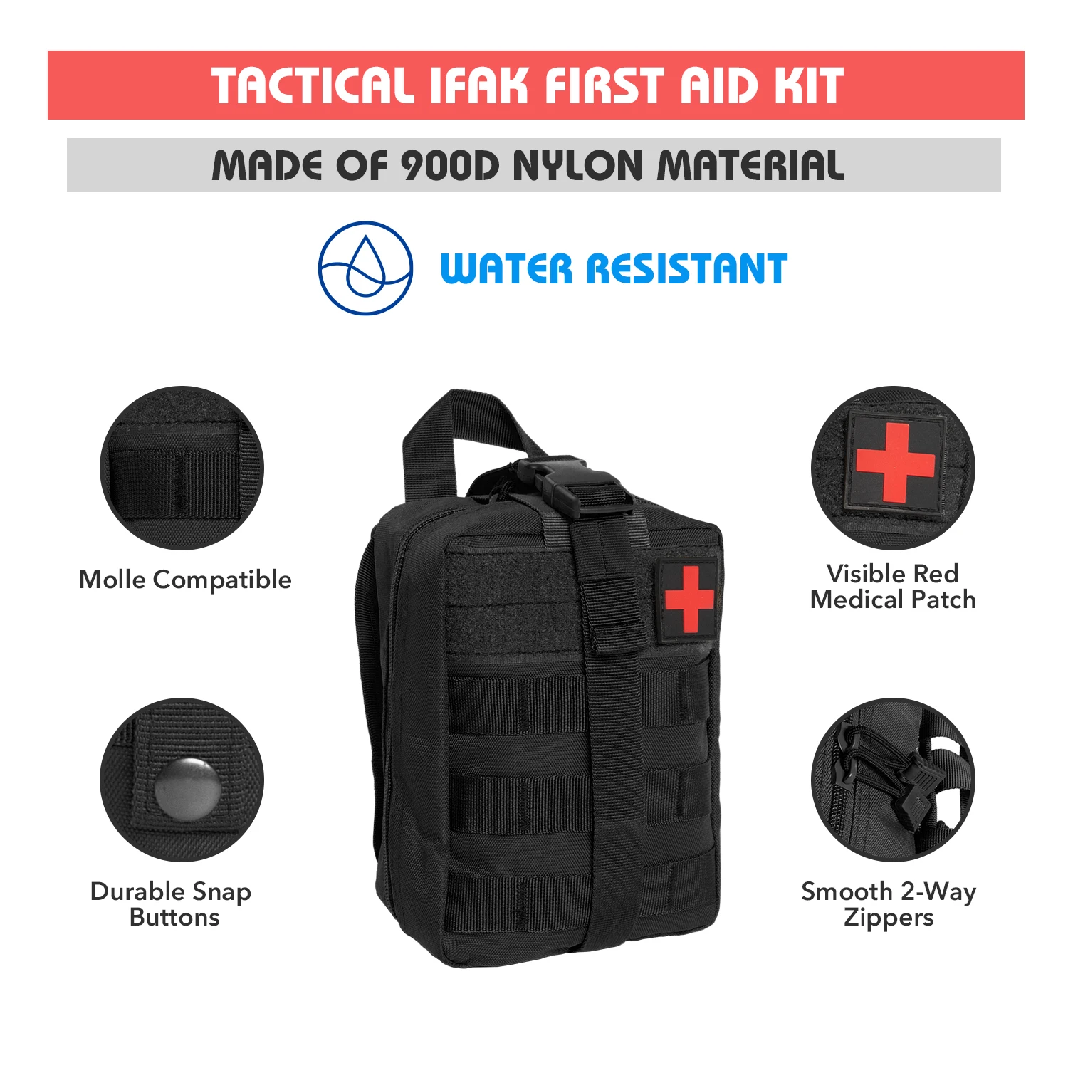 Customized Ifak Molle Utility Bag Pouch Tactical First Aid Kit With ...