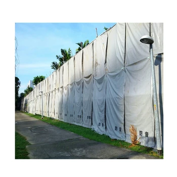 Wall Noise Barrier Hanging On Security Fencing Panels Tarpaulin Sound ...