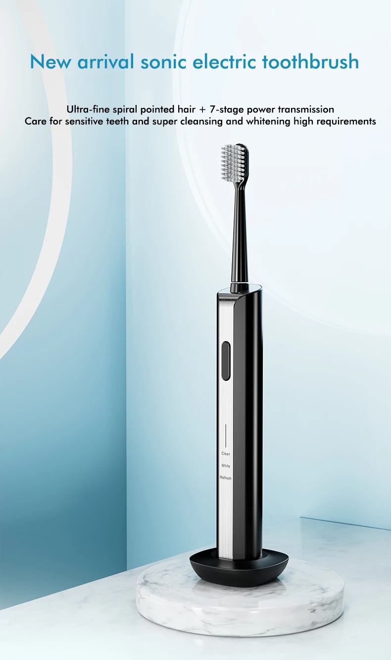 Luxury Automatic Sonic Electric Toothbrush 3 Modes Smart Timer Dental ...