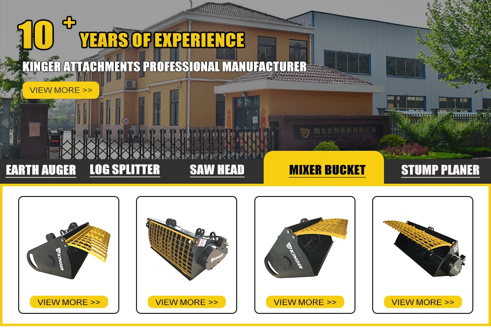 Kinger Hydraulic Mixer Bucket Backhoe Bucket Concrete Mixer - Buy ...