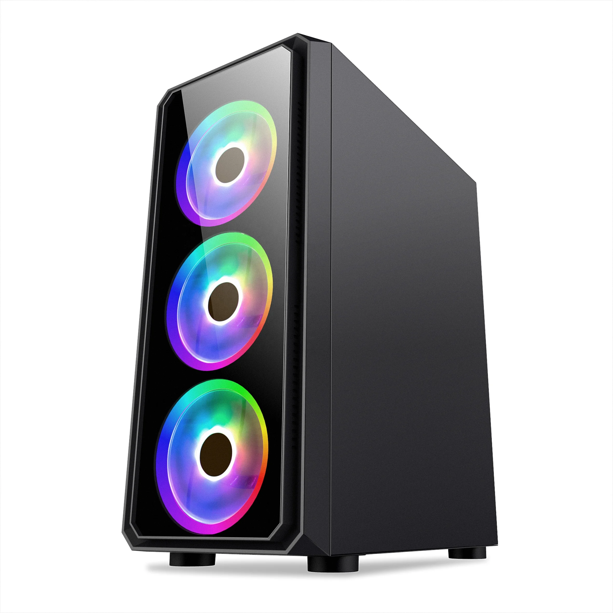 MEIJI PC Gaming Case ATX Gabinete Gamer ARGB Rainbow Computer Case with ...