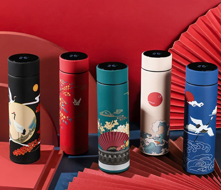 Chinese Style Customized Smart Water Bottle Stainless Steel Thermos ...