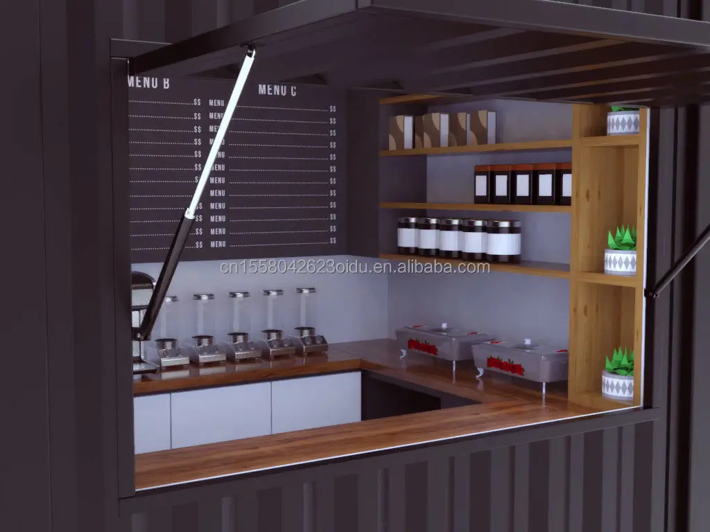 20ft Bar Fast Food Mini Popup Shop Mobile Container Coffee Bar