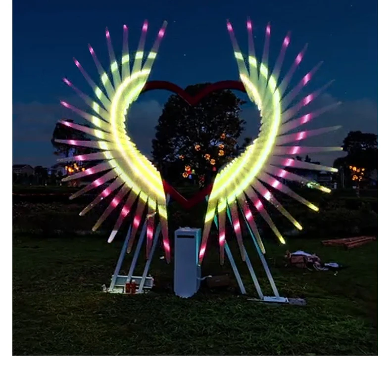 3D Custom LED Modeling Angel Wing Shape for Outdoor Lights