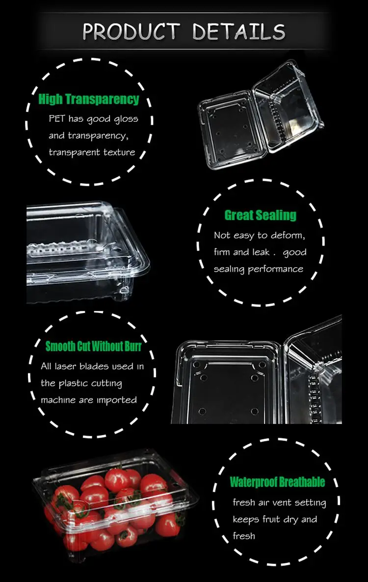Wholesale Safe Disposable Transparent Fruits Packaging Plastic PET ...