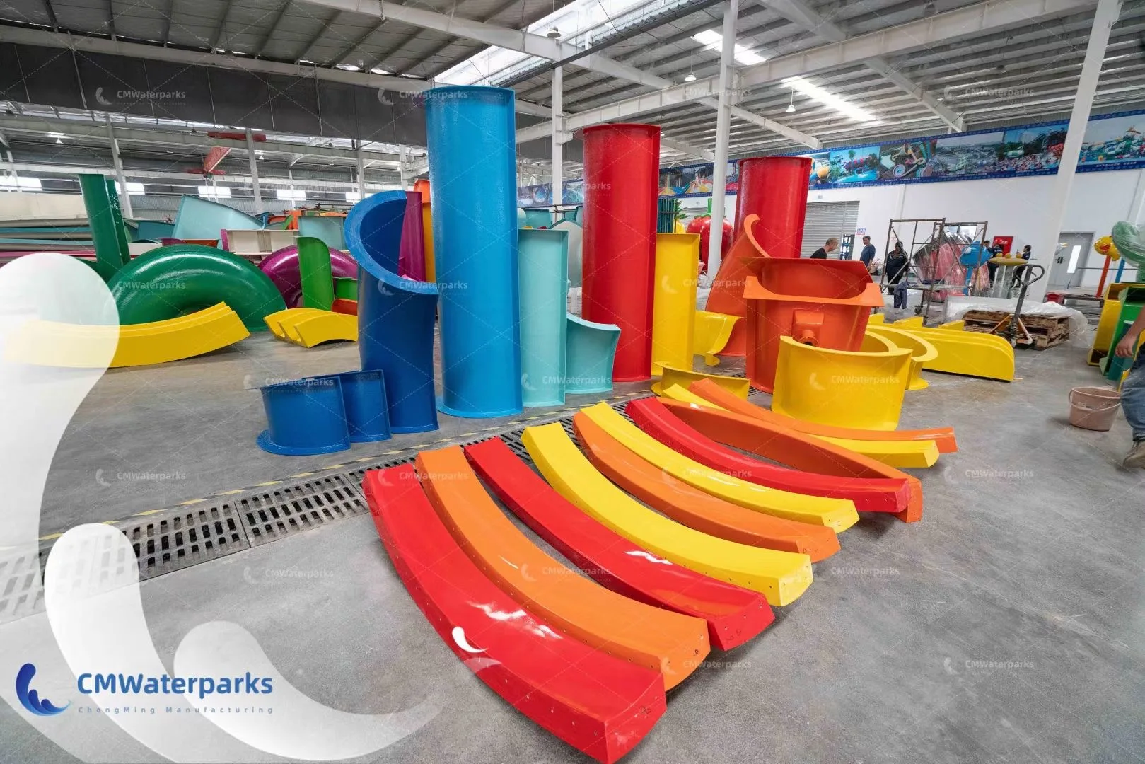FiberGlass Pool Slide Water Aqua Park Equipment Outdoor FPR Water Slide ...