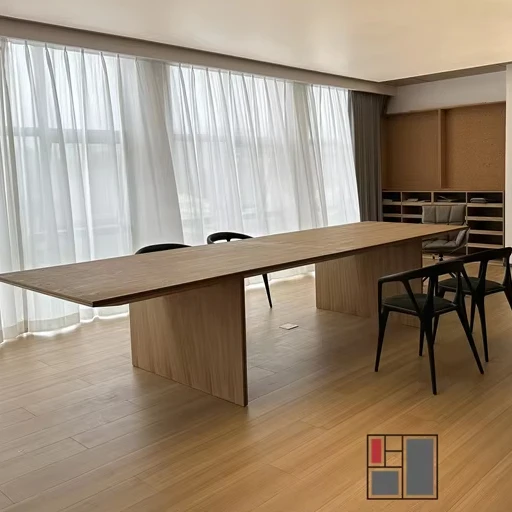 Modern Minimalist Rectangular Wooden Long Table for Meeting Room Hotel ...