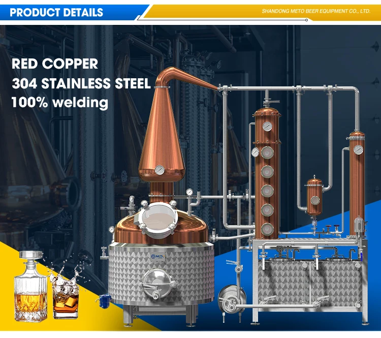 Alcohol Distillery Commercial Copper Distillation Equipment Vodka Rum ...