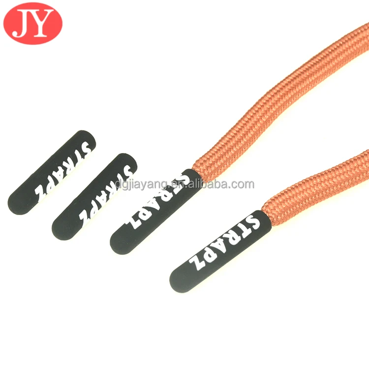 3d Debossed logo Rubber Tip Silicone Tips Custom Aglet Color Shoelace ...
