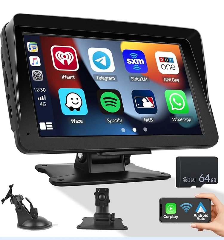 Sunwayi Wireless Carplay & Android Auto Smart Monitor - 7" Touchscreen ...