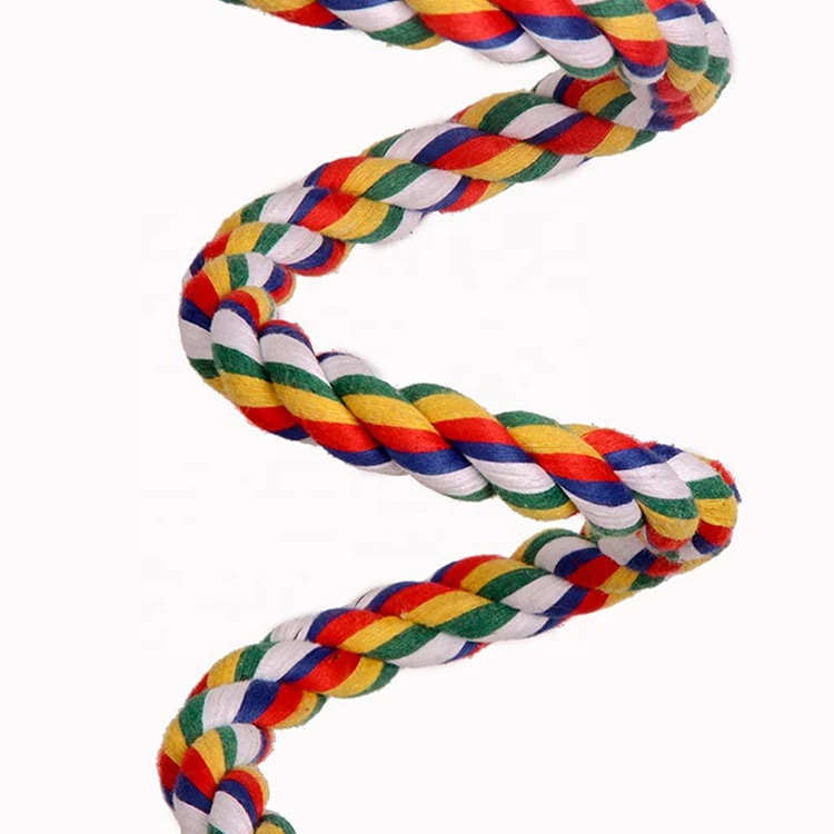 Parrot Rope Perch Cotton Rope Bird Perch With Bell Climbing Stand Bar ...