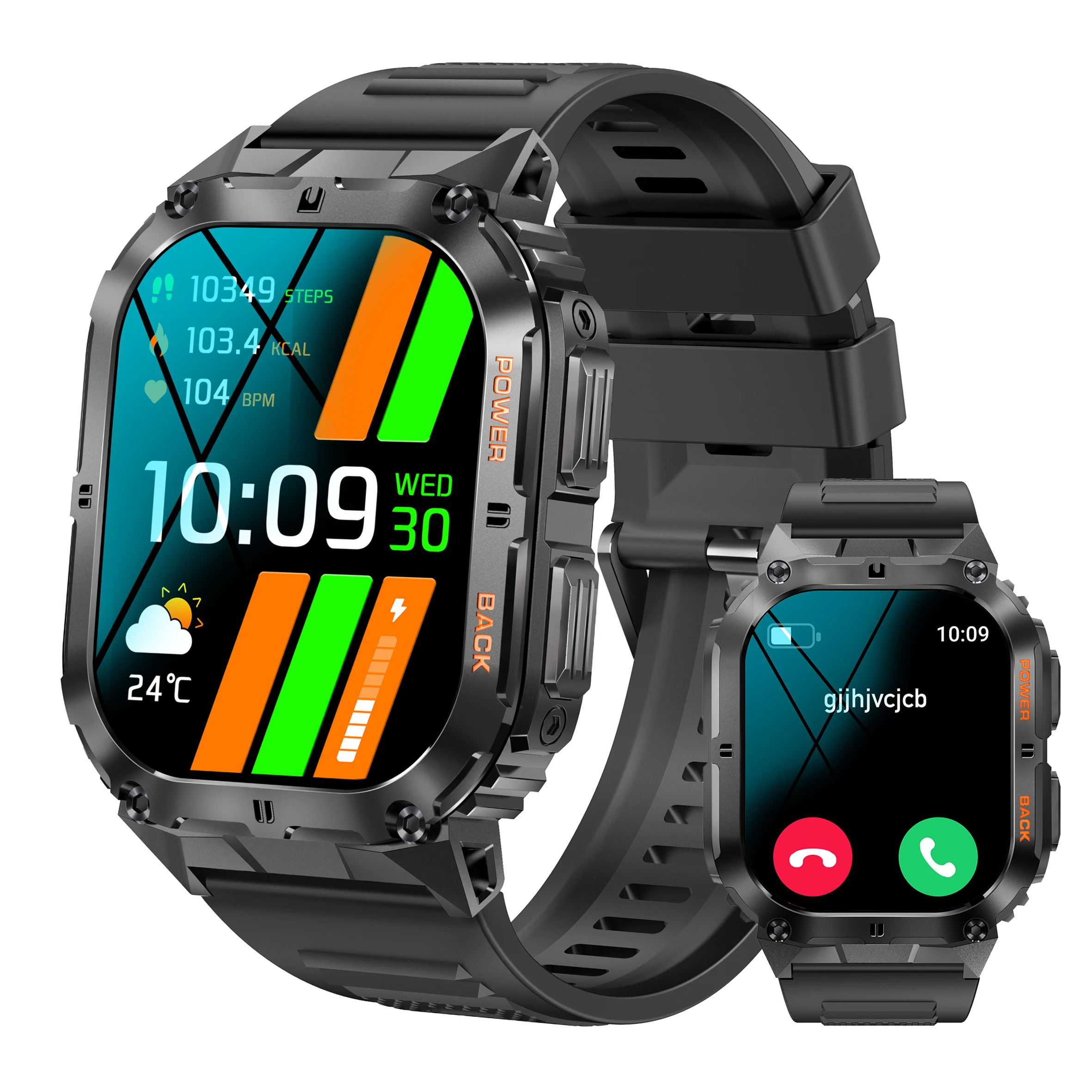 K61pro Sport Smart Watch 1.96inch Amoled Screen Bt Call 380mah Battery ...