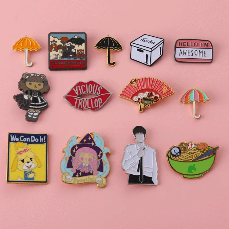 Free Sample Custom Enamel Pin No Minimum Metal Soft Hard Enamel Lapel ...