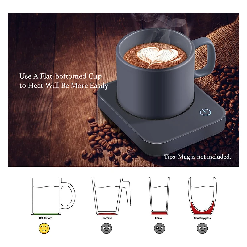 Electric 3 Temperature Control Smart Cup Coffee Mug Warmer With Auto ...