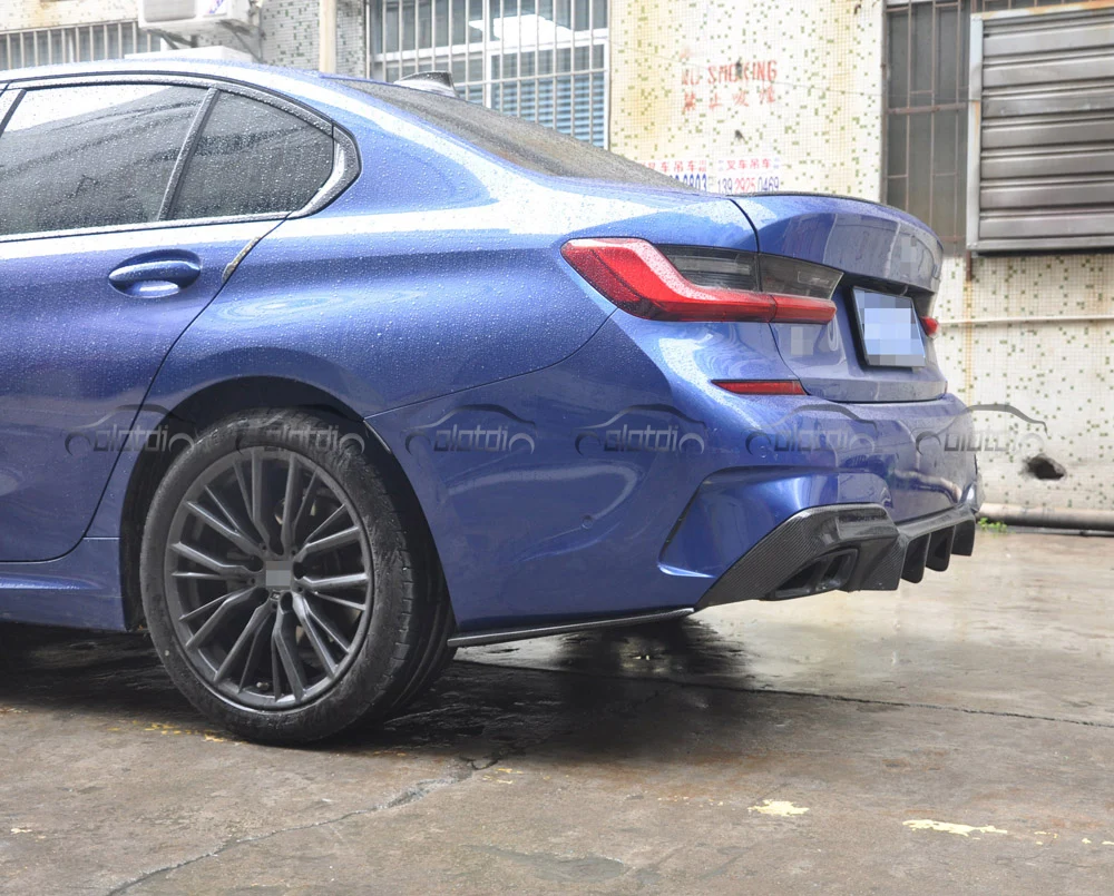 Carbon Rear Bumper Side Splitters for BMW 3 Series G20 G21 M Sport M ...