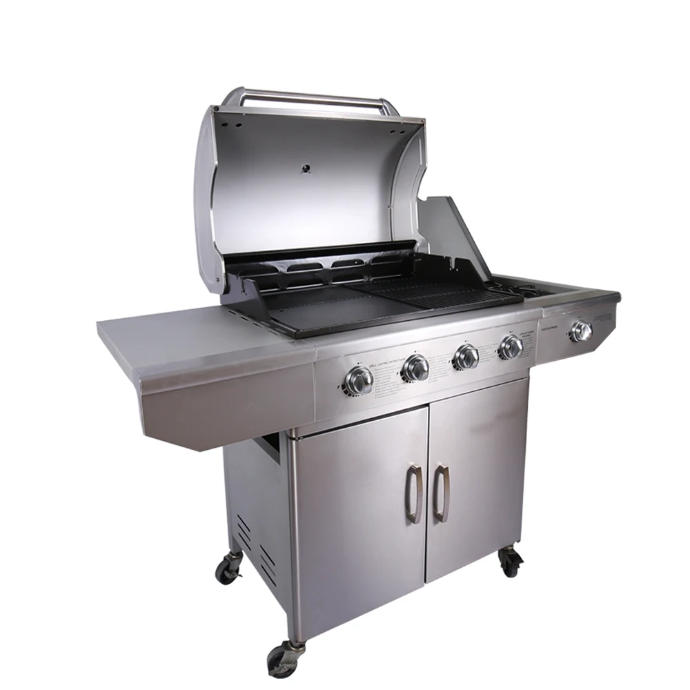 Outdoor Use Custom Bbq Grills Outdoor Garden Large Metal Bbq Grill ...