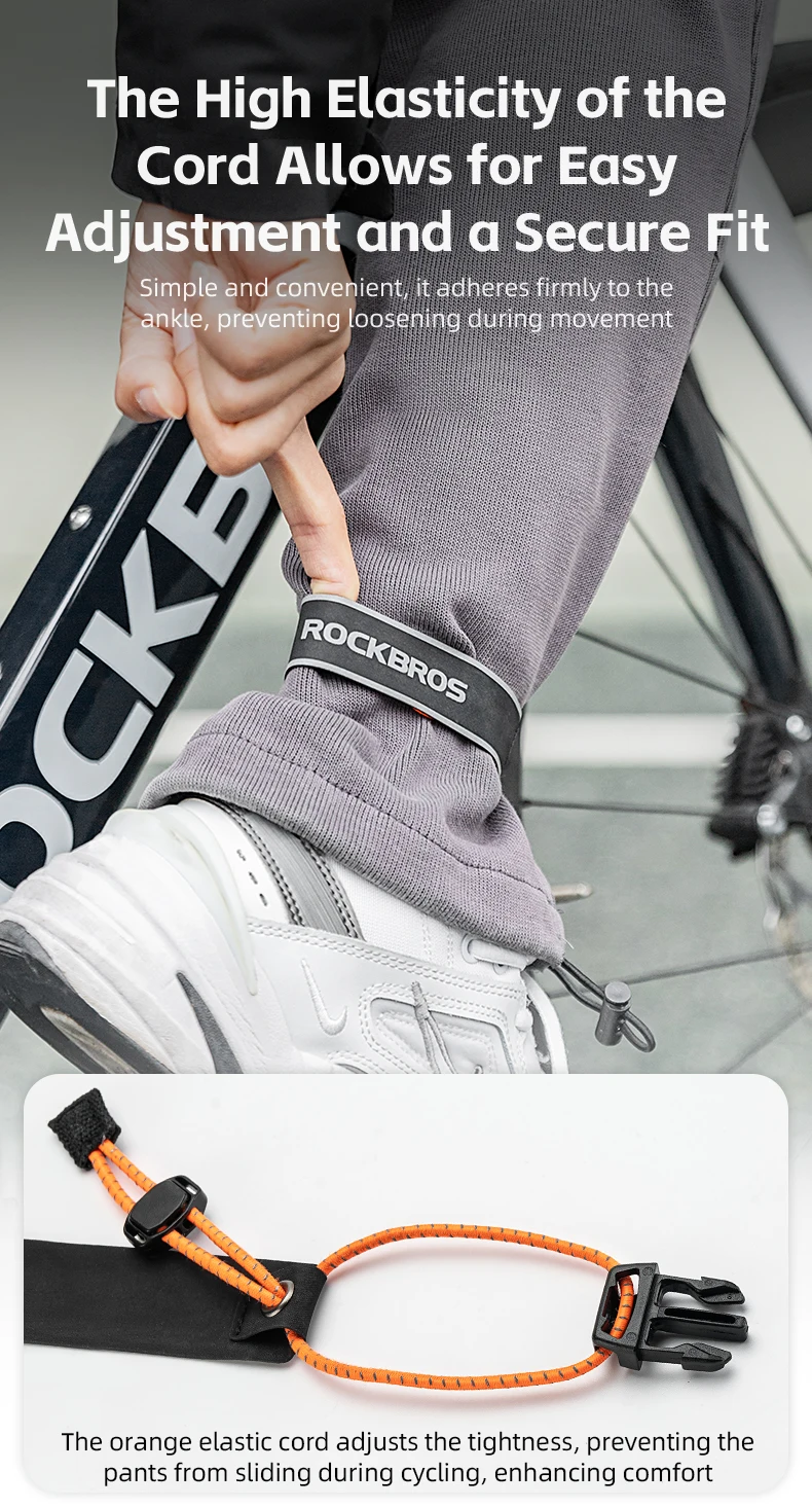 ROCKBROS Bicycle Leg Ankle Pants Strap - Durable & Reflective