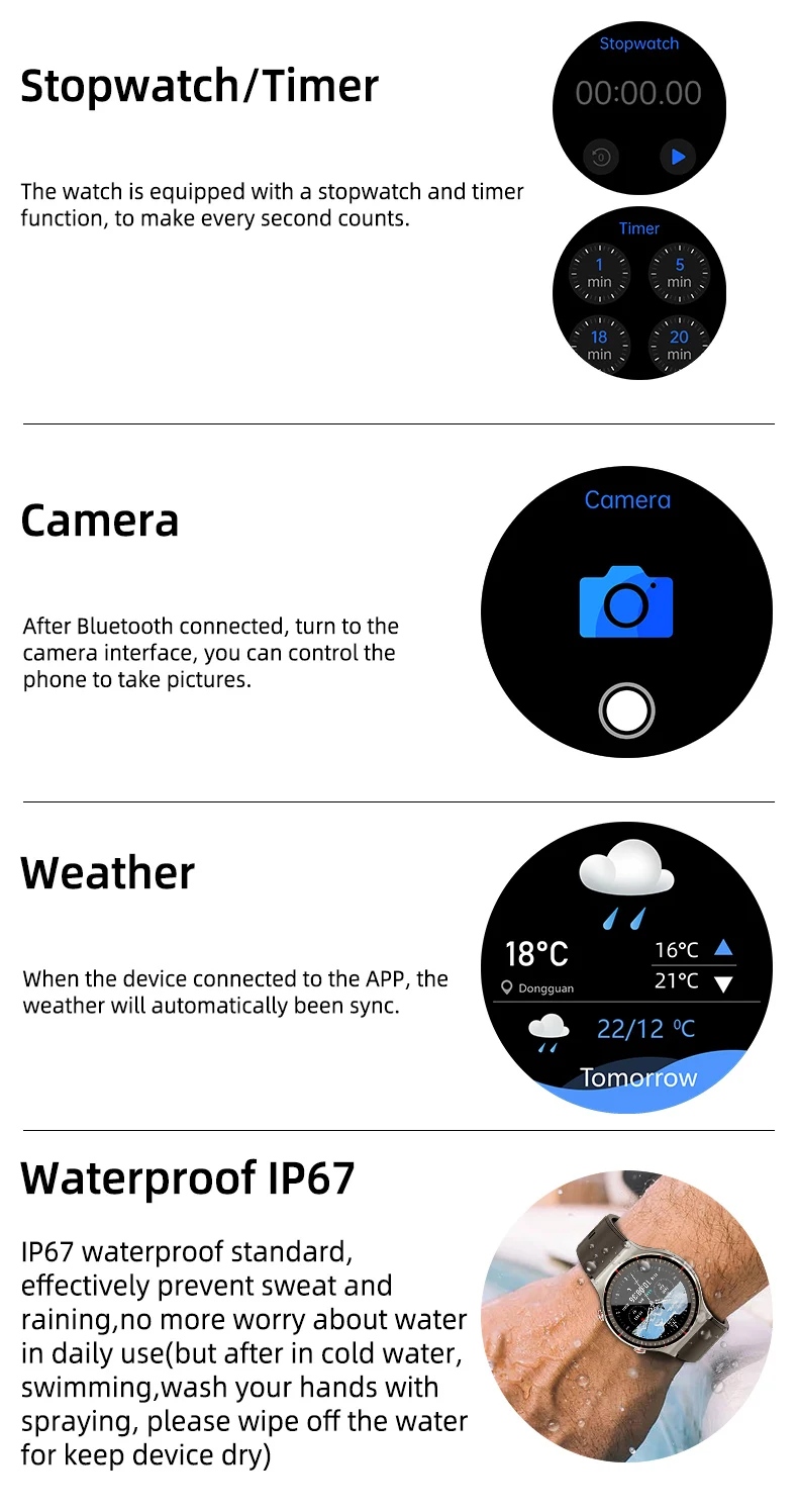 Smart ECG HRV Monitor Smart Watch with SPO2 & Body Temperature - Heart ...