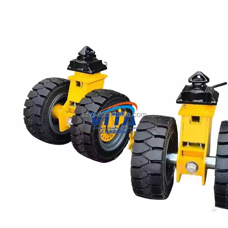Iso Shipping Container Moving Dolly Casters Wheels With Flat Free Solid ...