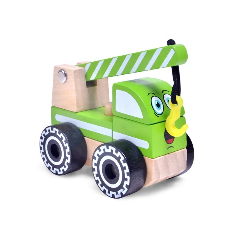 Kids Educational Wooden Toy Car Assembly Construction Vehicles ...