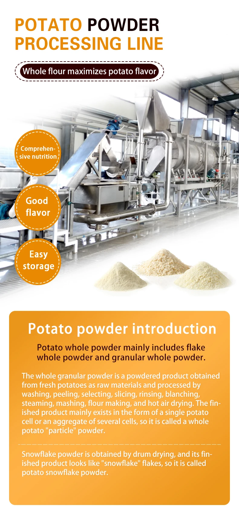 Factory Whole Potato Flakes Drying Production Line Processing Plant ...