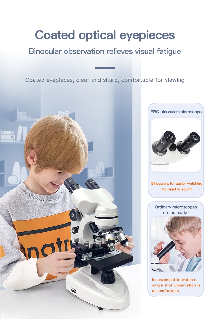 EOC HD Image Biological Binocular Microscope 10x Objective for Optical ...