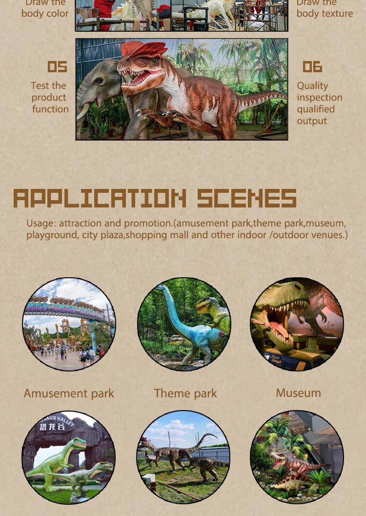 Carnotaurus Realistic Robotic Dinosaur Model for Outdoors