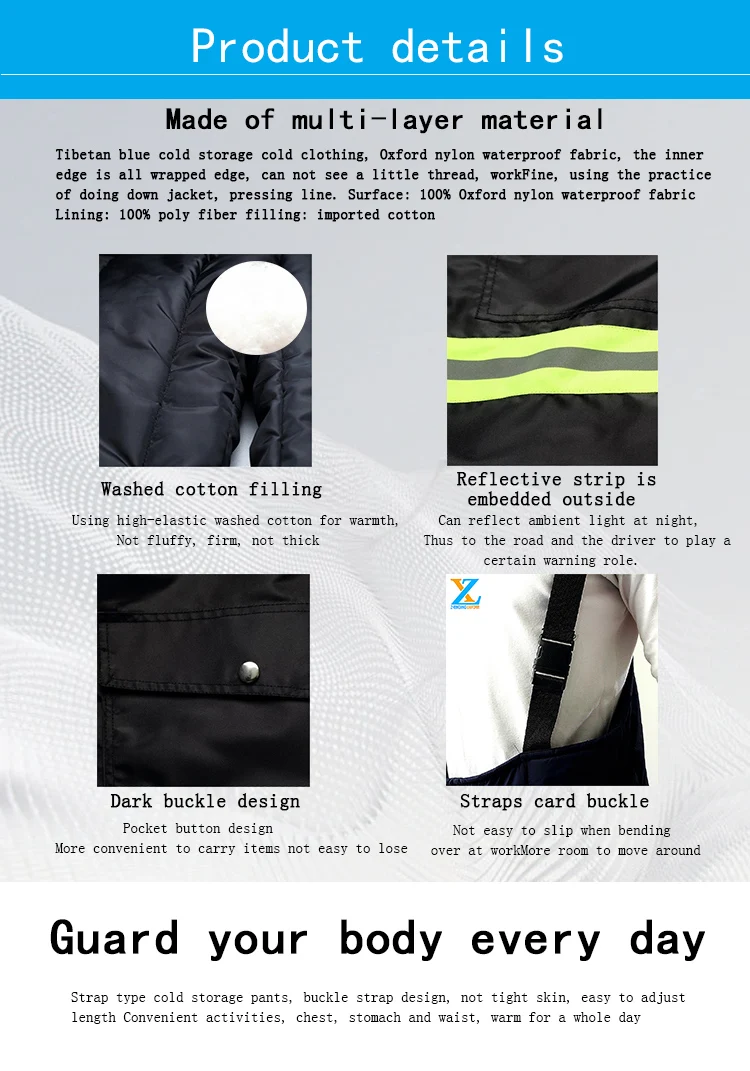 Unisex Freezer Room Wear Uniforms Jacket Cold Protection Clothing ...