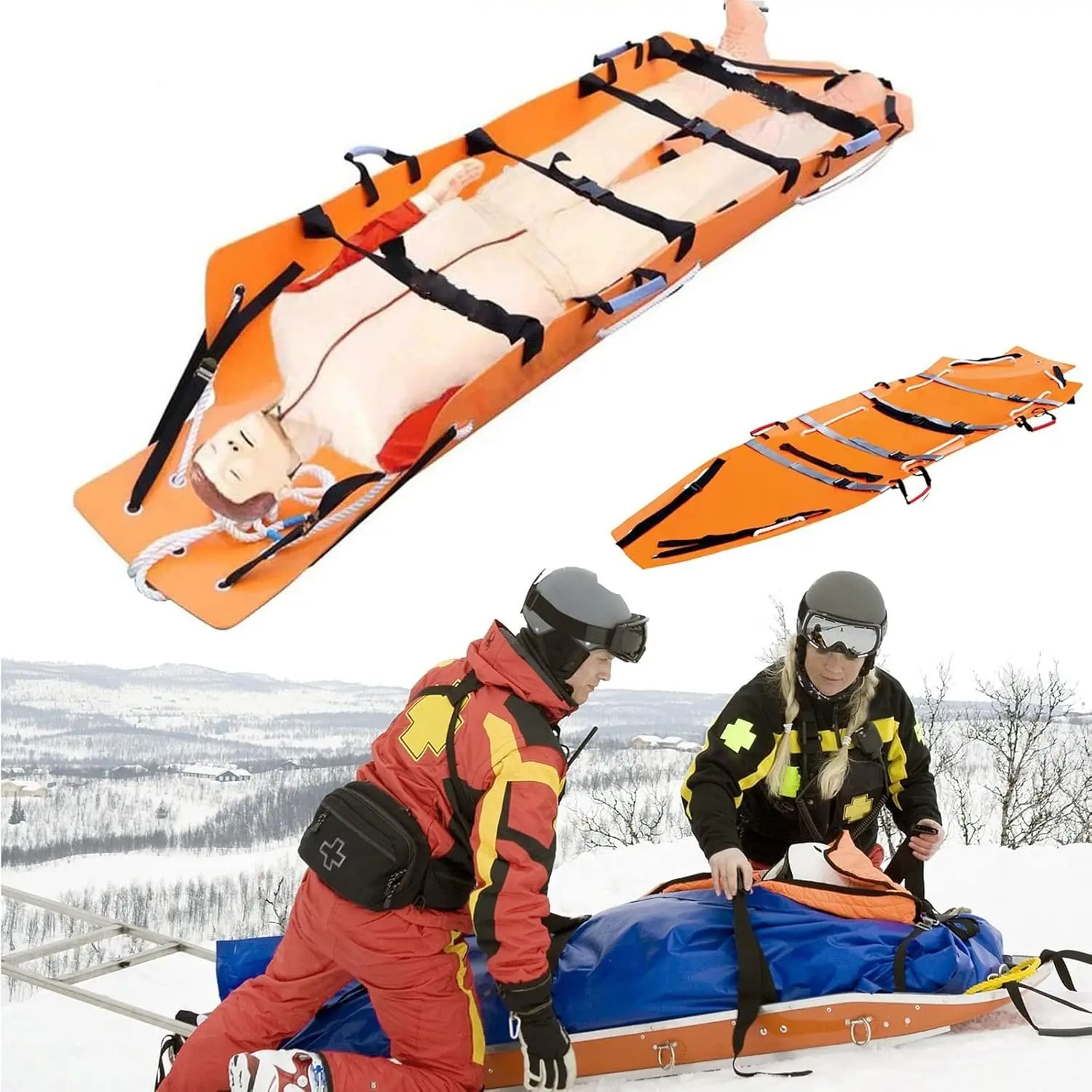 Portable Folding Rescue Stretcher for Emergency Ambulance & Outdoor Use