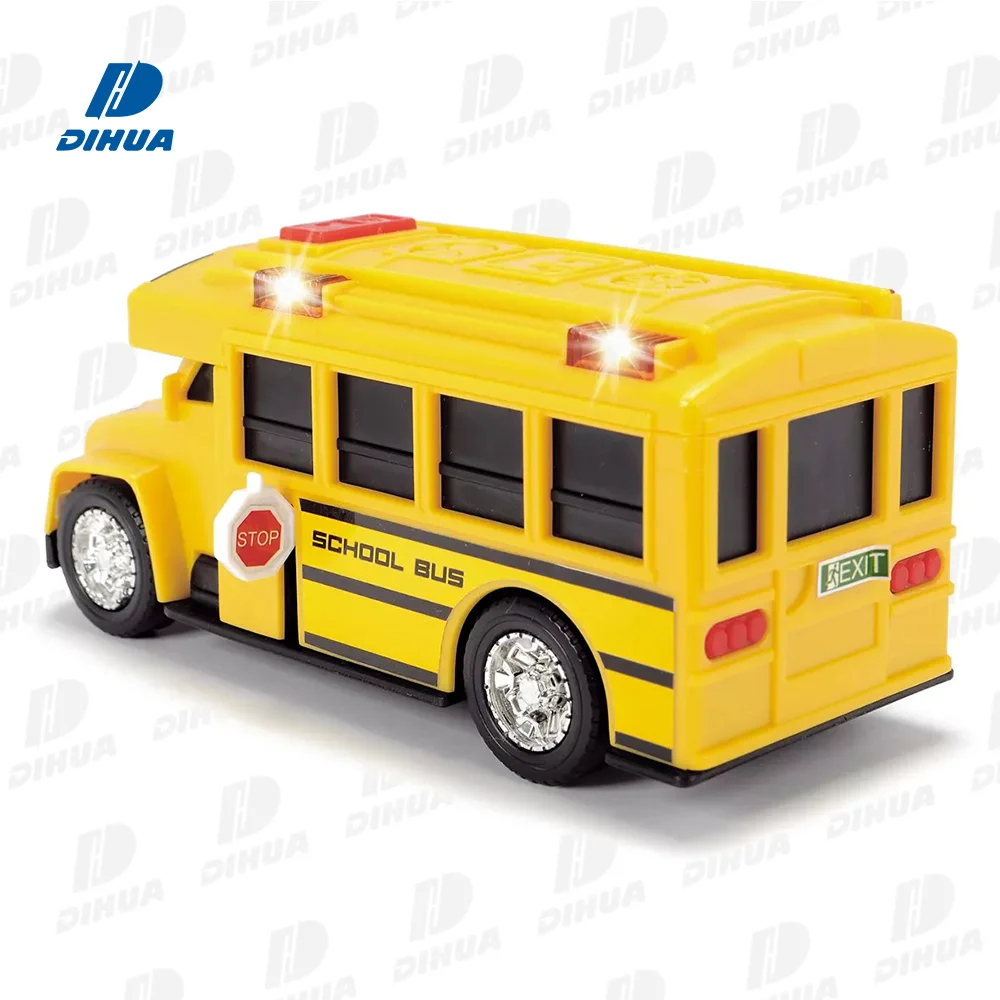 1/18 Scale Plastic School Bus Toy With Flashing Lights & Sound,Kids Toy ...