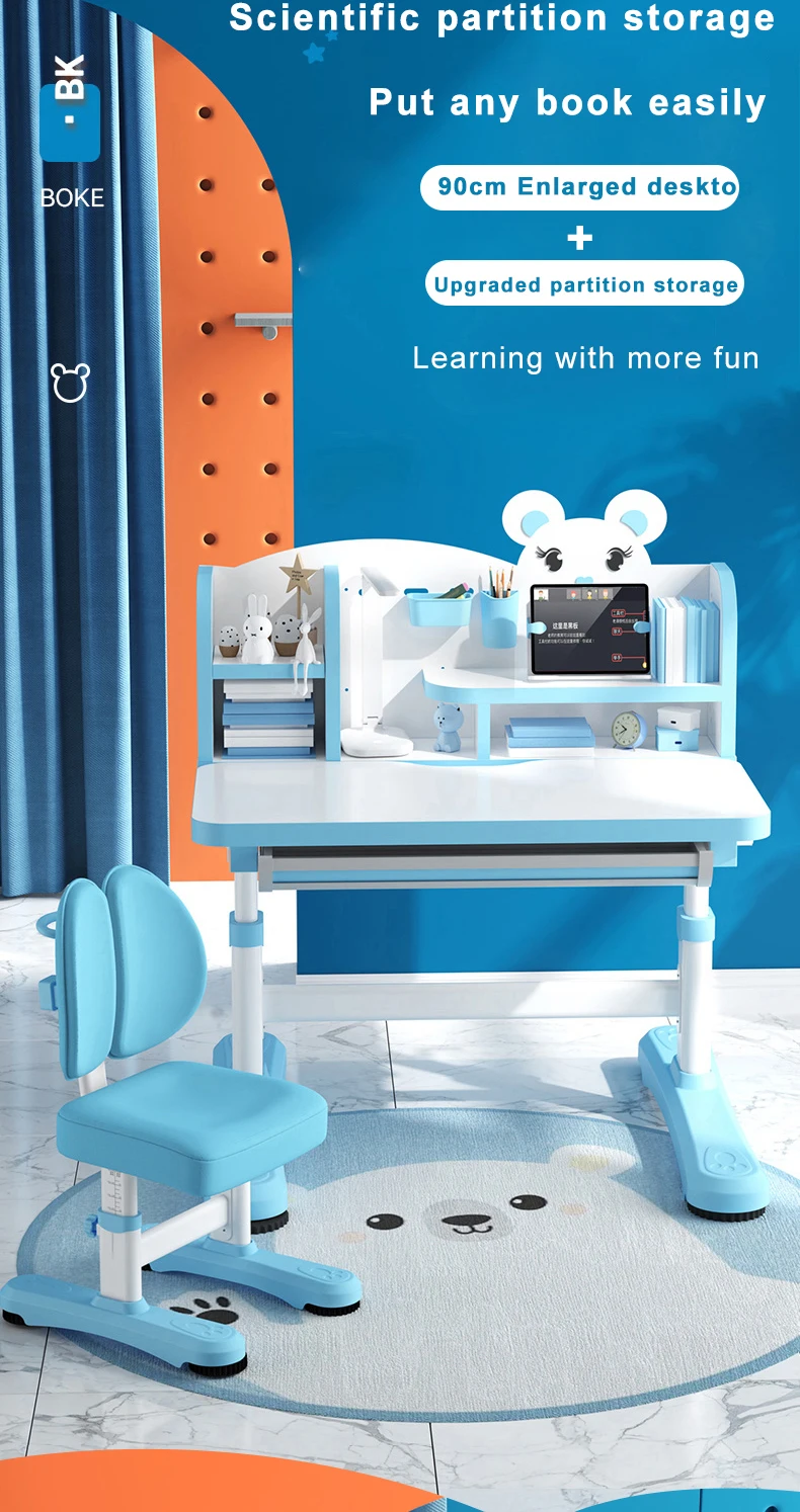 Primary School Furniture Student Desk And Chair Kids Study Table Chair ...