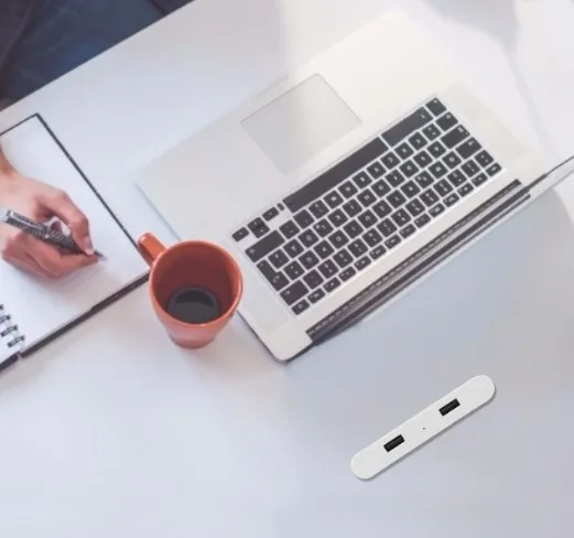 Rectangular Charger - Dual USB Block for Desk Convenience