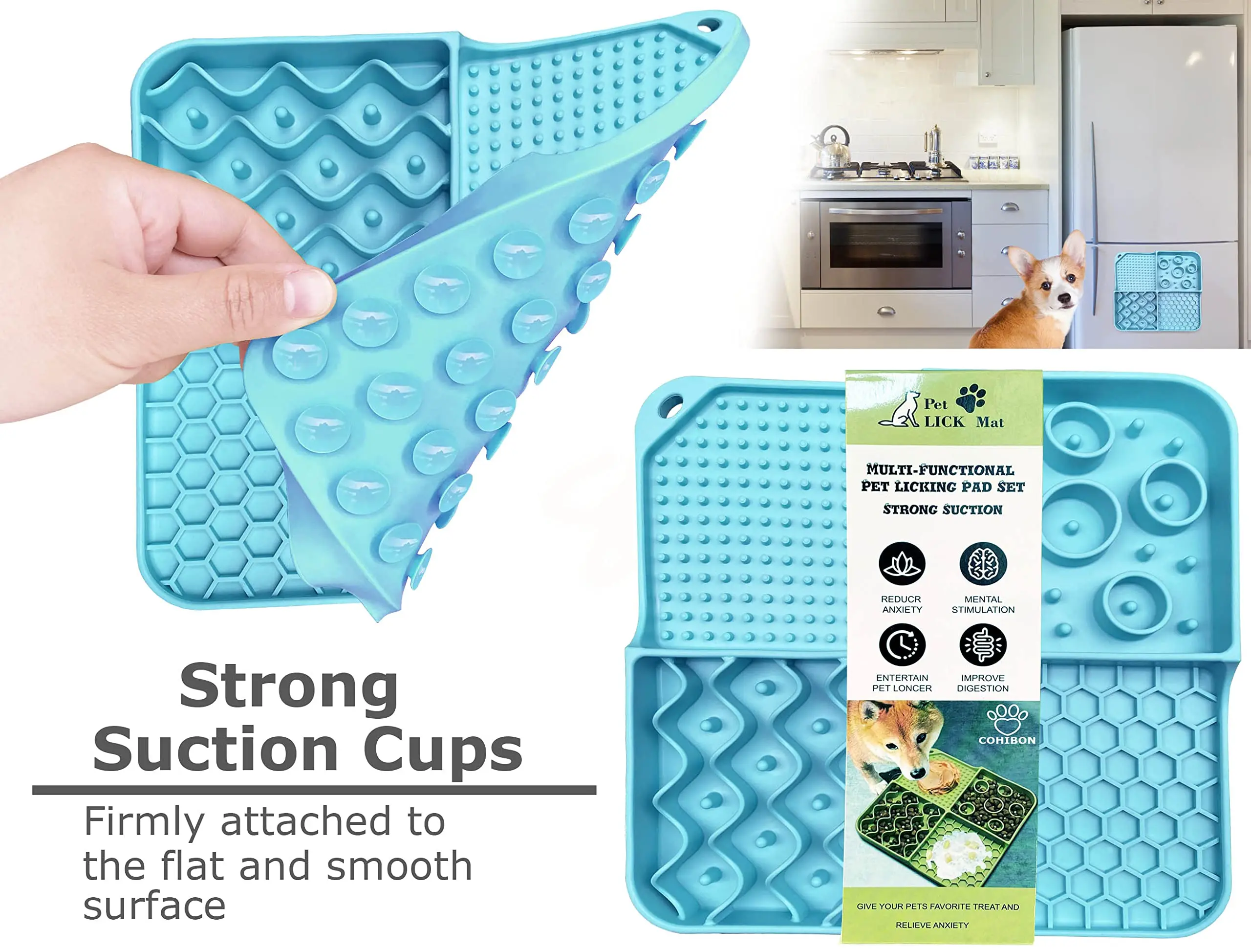 Lick Mat For Dogs And Cats Slow Feeder Dog Bowls With Suction Cups Dog ...