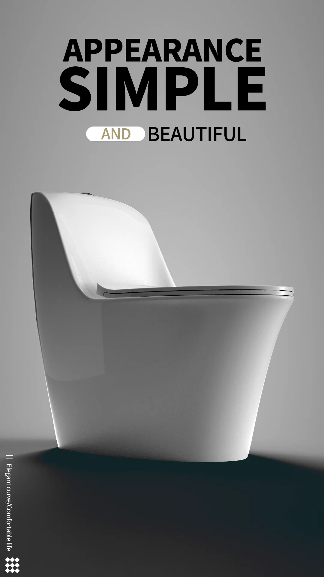 Chinese Floor Mounted Rimless Wc Appearance Simple Siphonic Flush ...