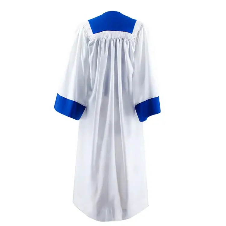 Custom Chorister Robes - Blue Fluted Open Sleeve Choir Robes