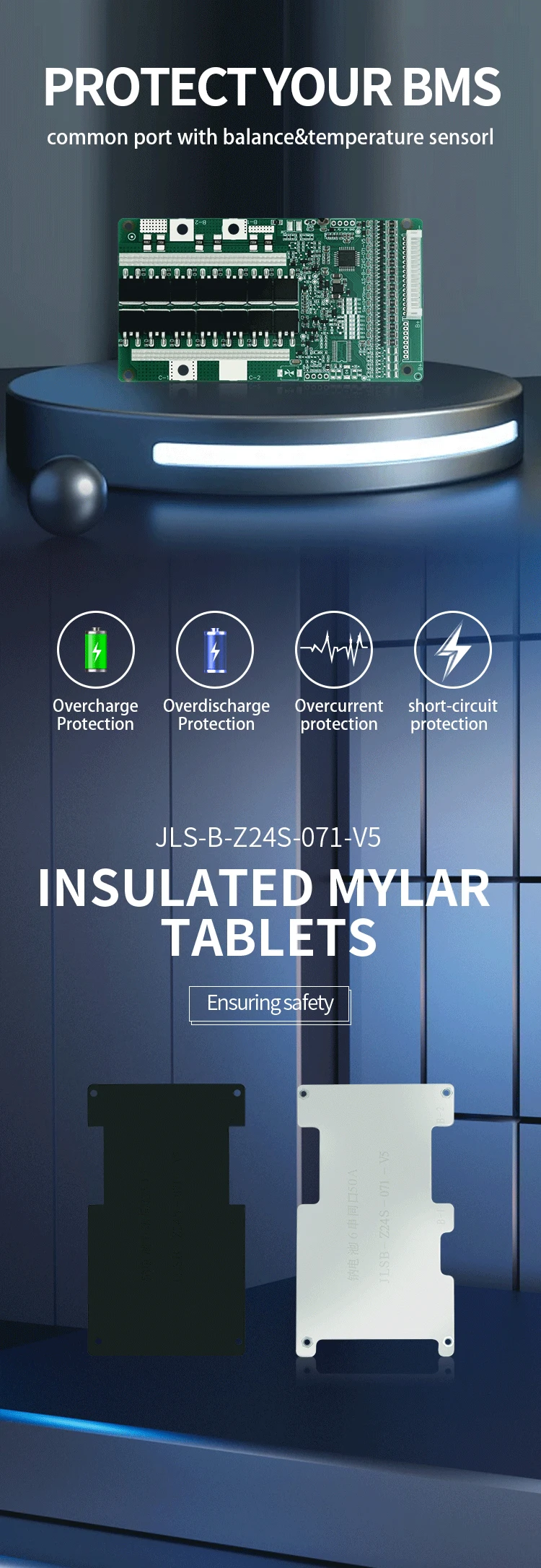 KLS Smart BMS 24S 60A - BMS for Sodium-ion Batteries, 60A High Current ...