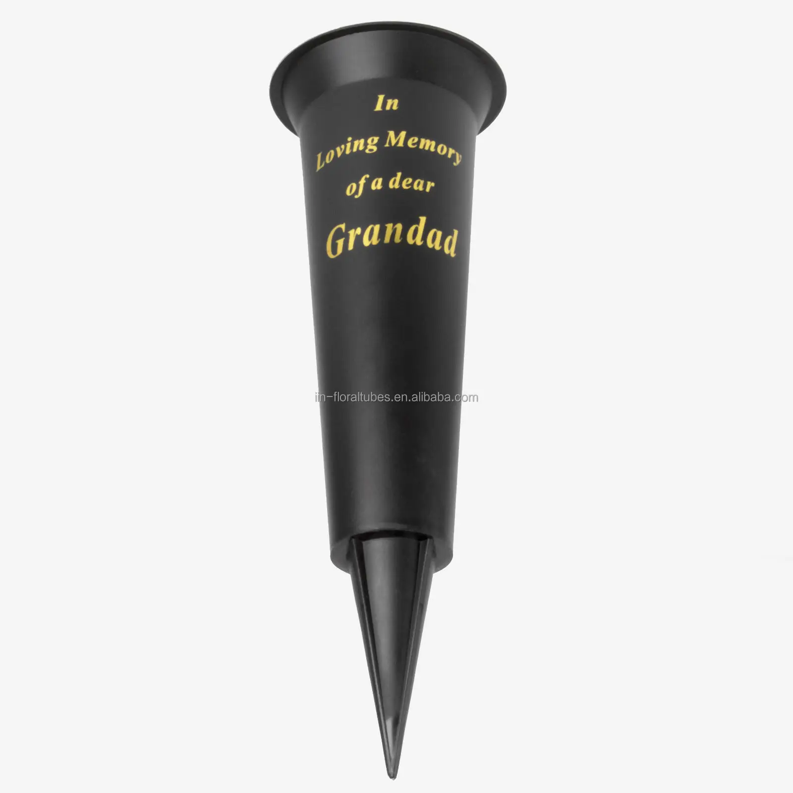 IN LOVING MEMORY - Plastic Grave Spike Vase for Memorials