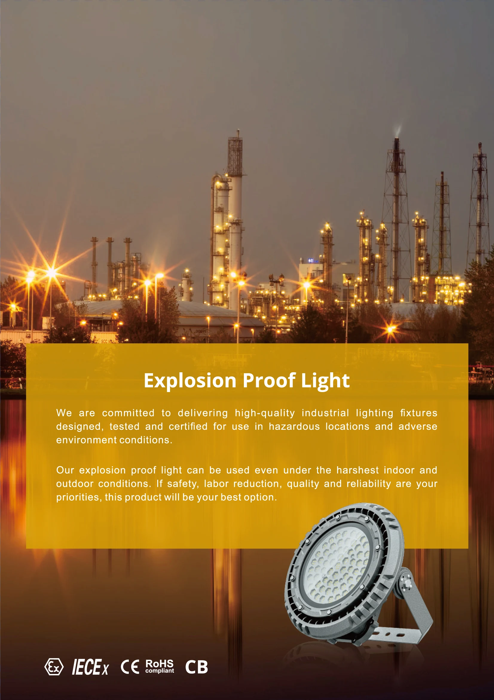 Atex Led Explosion Proof Light 60w High Quality Aluminum Housing Gas ...