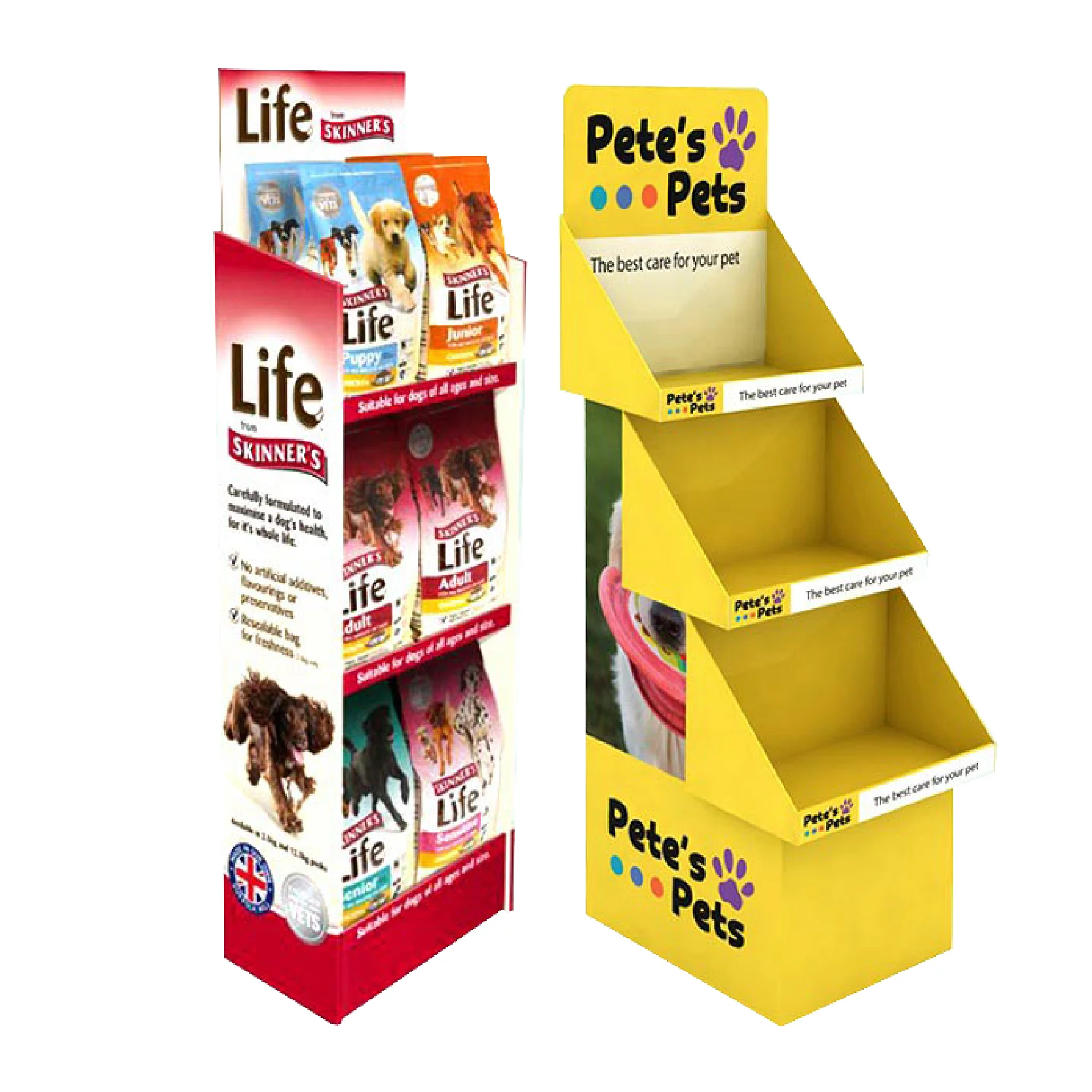 Supermarket Cardboard Pet Snack Cardboard Pallet Pop Display Rack For ...