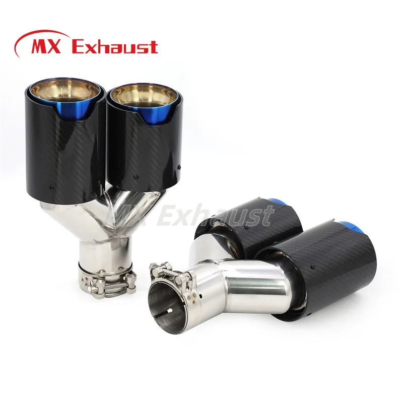 Burnt Blue Exhaust Tip M Performance Dual Stainless Steel Muffler Pipe ...