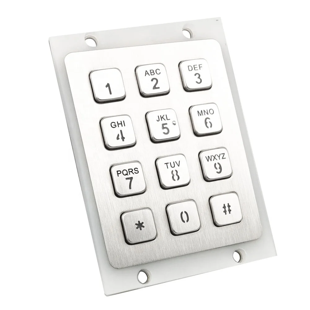 Original Kiosk Communication System Vandal Resistance Keypad With Metal ...